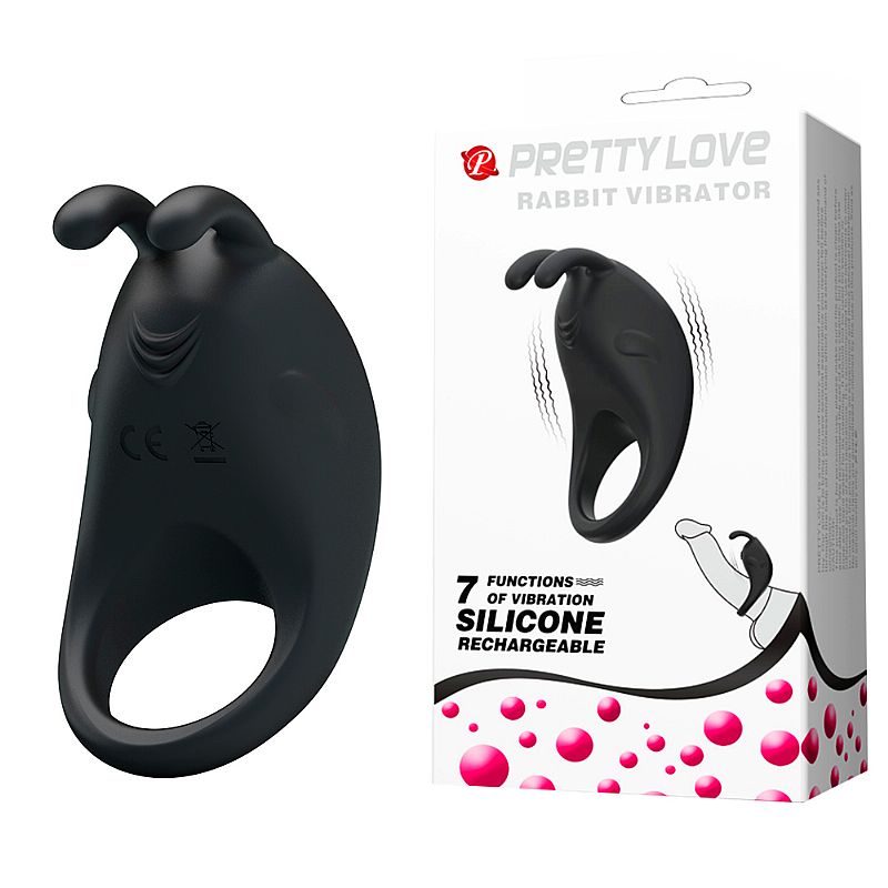 Anel Peniano Rabbit Com 7 Modos De Vibração Pretty Love Sexy